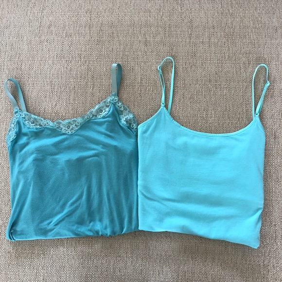 Zenana Outfitters | Tops | Teal Colored Tanks Camis Set Of 2 | Poshmark